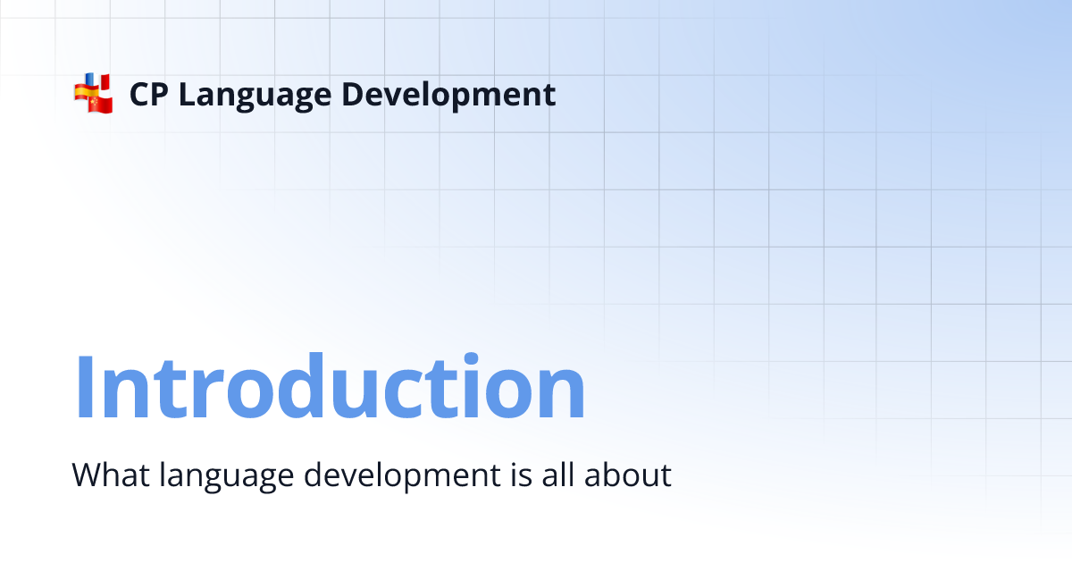 Introduction | CP Language Development