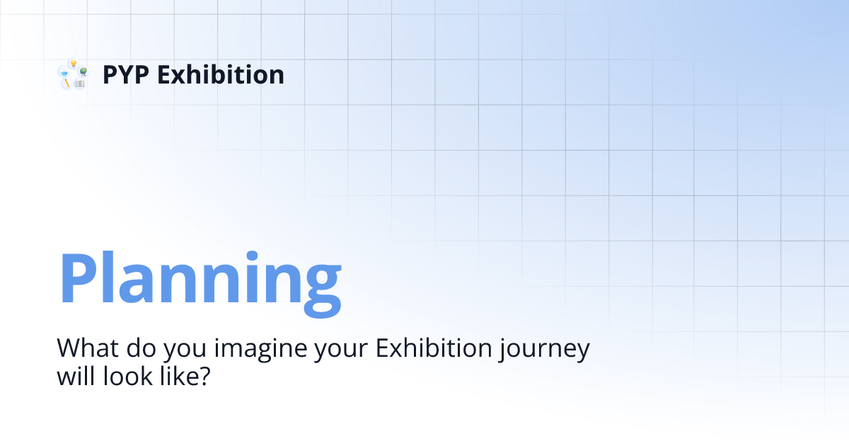 Planning | PYP Exhibition