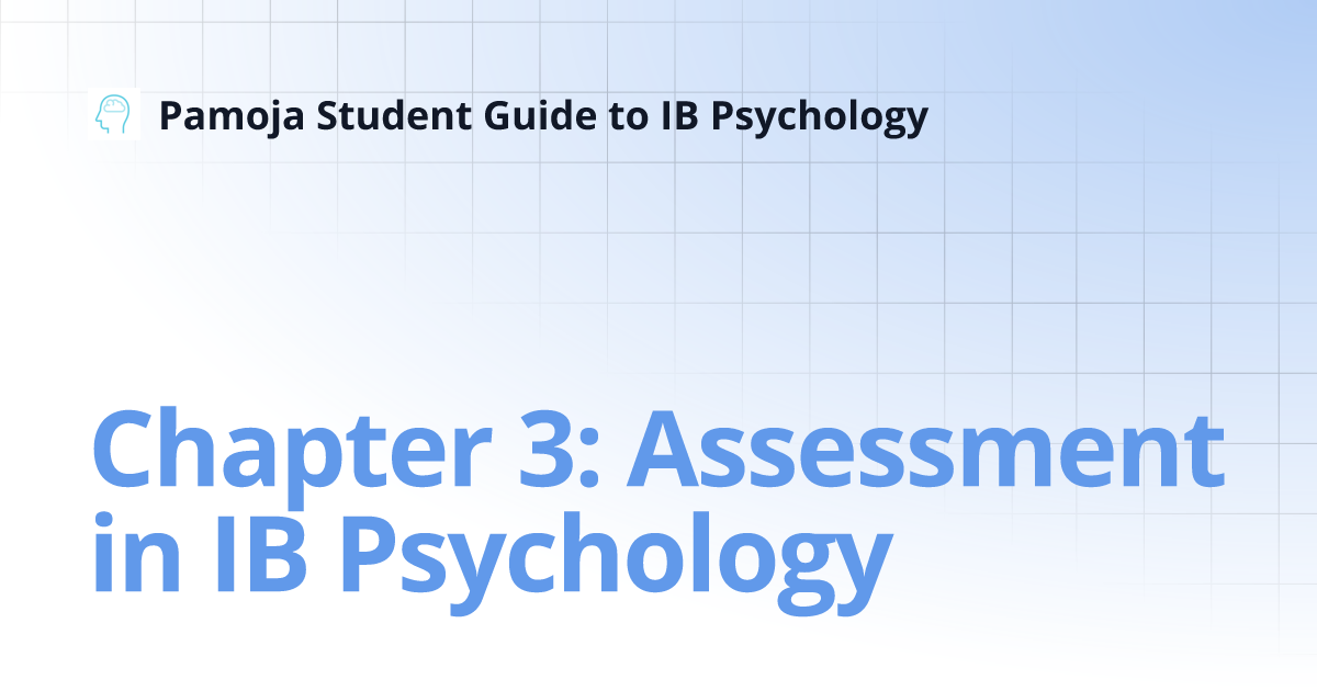 Chapter 3: Assessment in IB Psychology | Pamoja Student Guide to IB ...