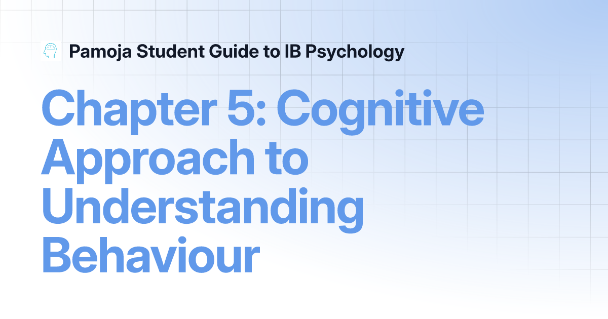 Chapter 5: Cognitive Approach to Understanding Behaviour | Pamoja ...