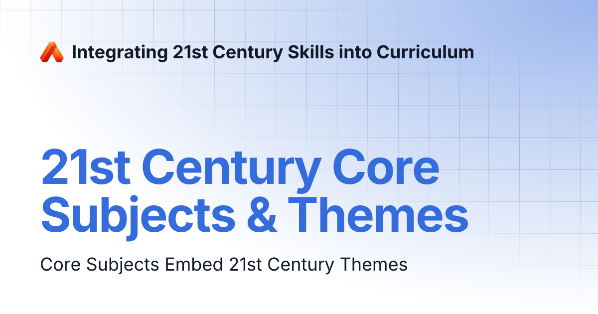 21st Century Core Subjects & Themes | Integrating 21st Century Skills into Curriculum