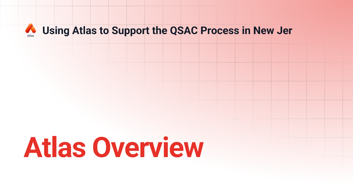 Atlas Overview | Using Atlas to Support the QSAC Process in New Jer